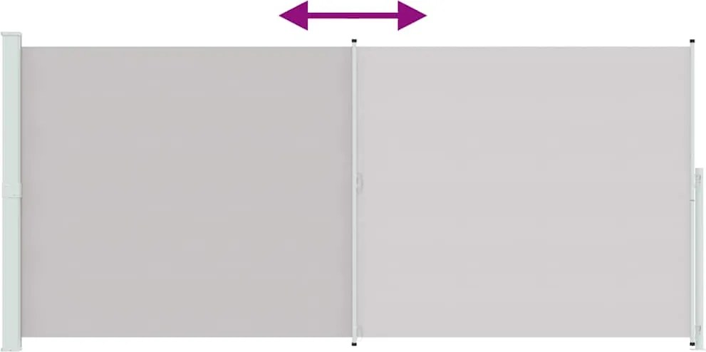 Zatahovací boční markýza 220 x 514 cm šedá 313431