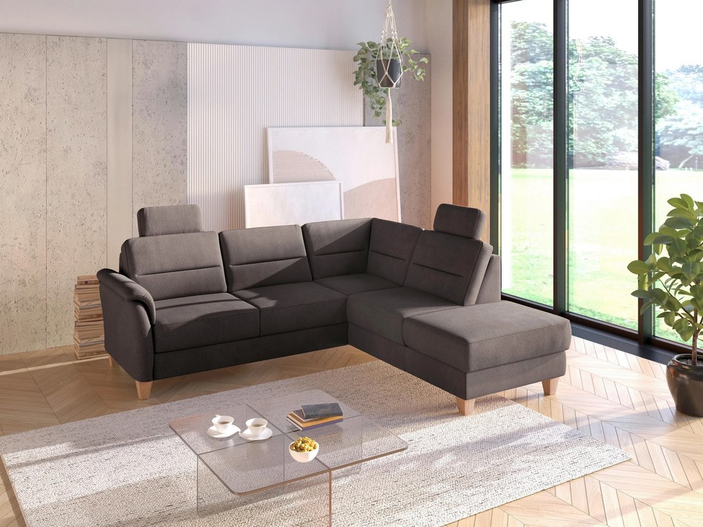 XXXLutz ROHOVÁ SEDAČKA, textil, tmavě hnědá Sit & More - Sedací soupravy - 000144019782