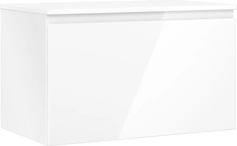 Mexen Orio, koupelnová skříňka 80 cm s horní částí, 1 zásuvka, bílá lesklá, 91A10-08047-1-BFC00