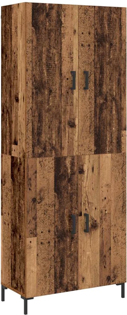 Vysoký bufet Staré dřevo 69,5 x 34 x 180 cm Kompozitní dřevo 3394539