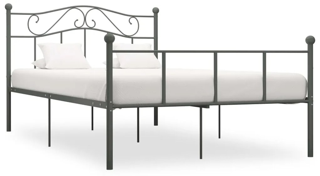 Rám postele šedý kov 160 x 200 cm,  284534