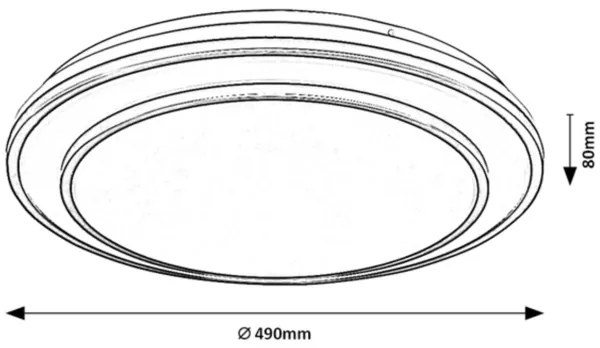 Rabalux 2130 - LED Stmívatelné stropní svítidlo LUPITA LED/40W/230V černá + DO