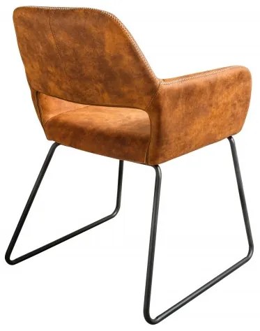 Designová židle Derrick hnědá Antik