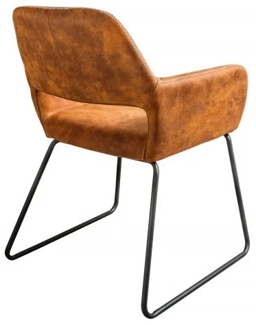 Designová židle Derrick hnědá Antik
