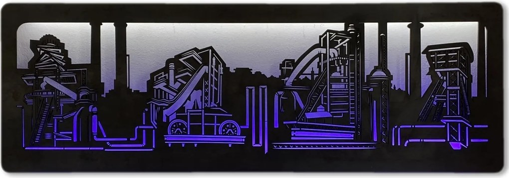 Li-Go "Železárny" světelný RGBW obraz 230V 120x40 cm provedení povrchu: bílá