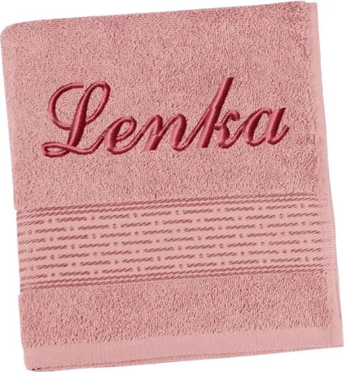 Bellatex Froté ručník proužek s výšivkou jména 50x100 cm Burgundy