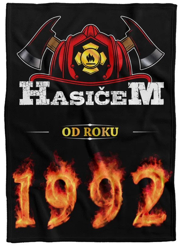 Deka Hasičem od roku (rok: 1992, Podšití beránkem: NE)