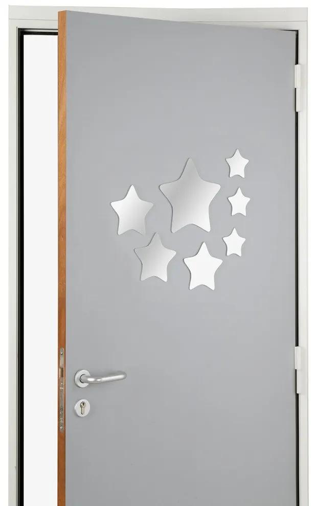 Sada 7 samolepicích zrcadel ve tvaru hvězdy stylové dekorativní zrcadla do koupelny ložnice