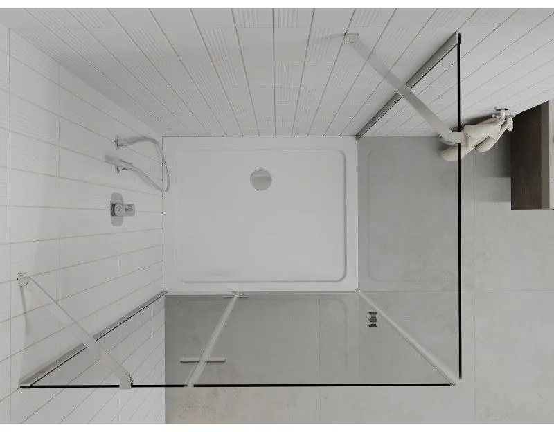 Mexen Roma sprchový kout 100 x 90 cm, čiré sklo-chromový profil + sprchová vanička, 854-100-090-01-00-4010