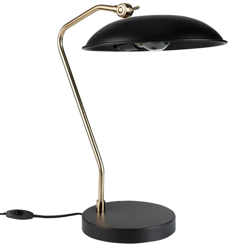 OnaDnes -20% Černá kovová stolní lampa DUTCHBONE LIAM