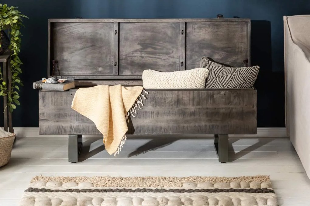 Konferenční stolek - truhla Unity Loft 115 cm šedé mango