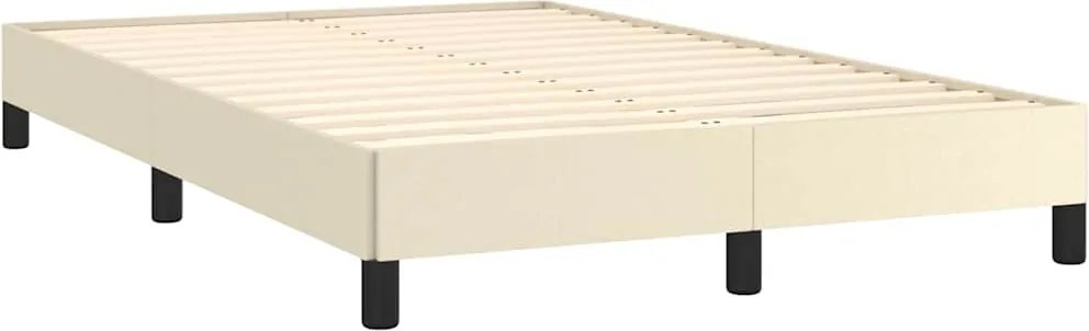 Rám postele bez matrace krémový 120x190 cm umělá kůže 3269621