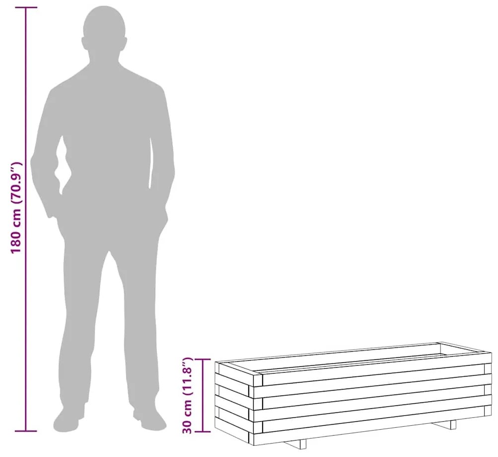 vidaXL Marketos Vyvýšený záhon 120 x 40 x 30 cm dřevo obdélníkový