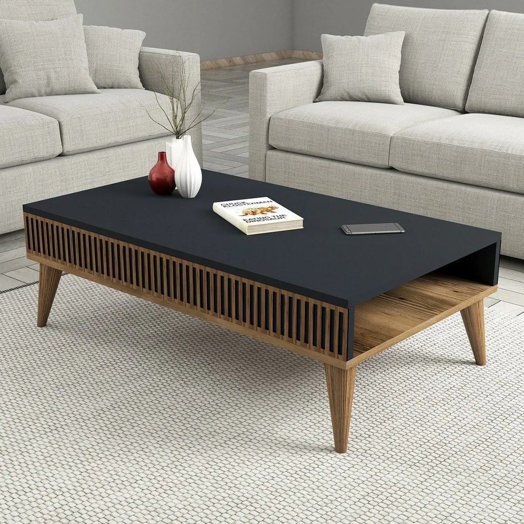 Konferenční stolek Mila Anthracite and Walnut