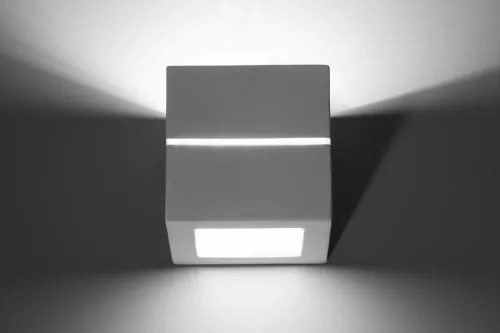 Nástěnné keramické svítidlo SOLLUX Leo line E27 1x60W bez zdroje SL.0230 bílá