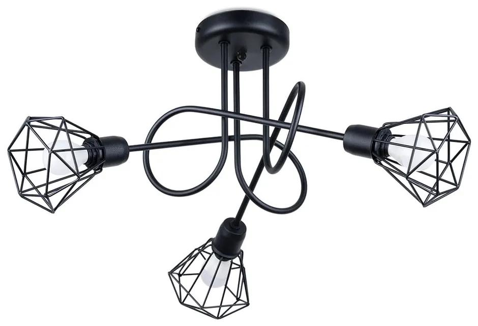 Černé stropní svítidlo ø 10 cm Varpu – Nice Lamps
