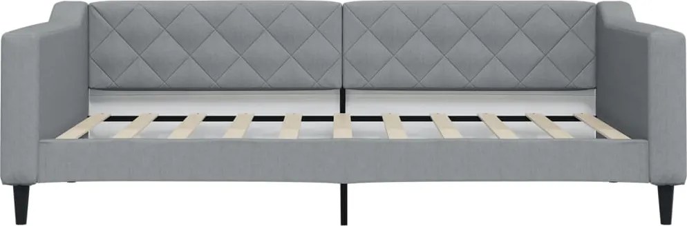 Válenda s přistýlkou a světle šedá 100 x 190 cm textil 3197503