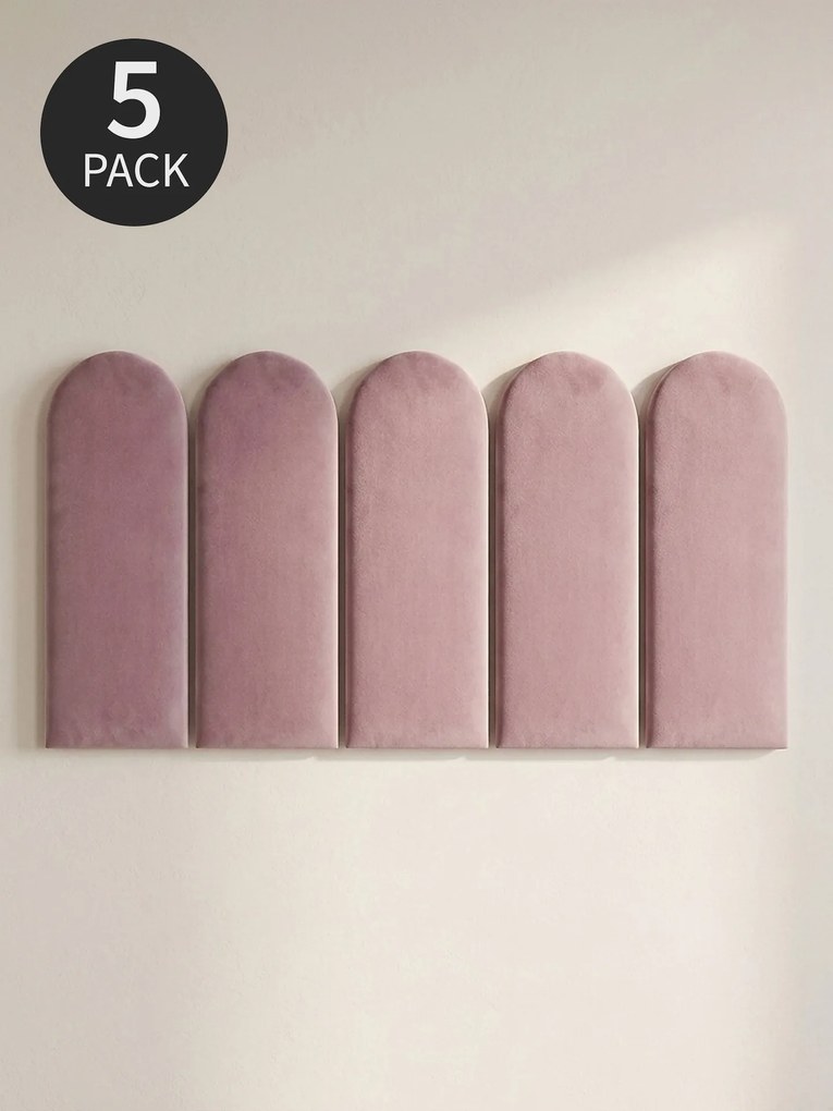Sinsay - Čalouněné stěnové panely 5 pack - pastelová růžová