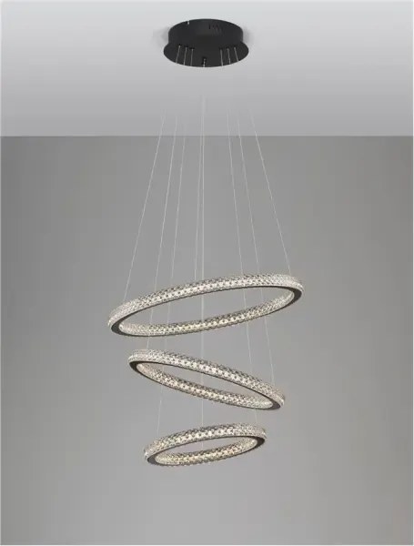 LED lustr Ginevra 51 černé