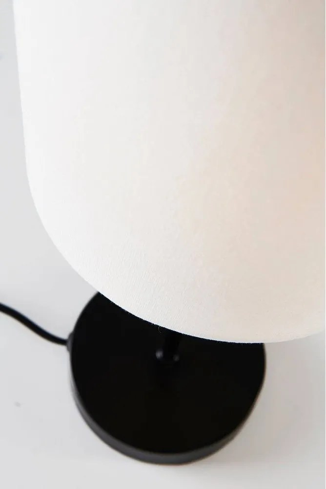Bílá/černá látková stolní lampa (výška 45 cm) Seth – Jotex