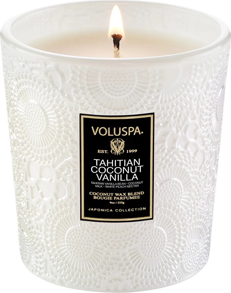 Voluspa svíčka Tahitian Coconut Vanilla, 255 g