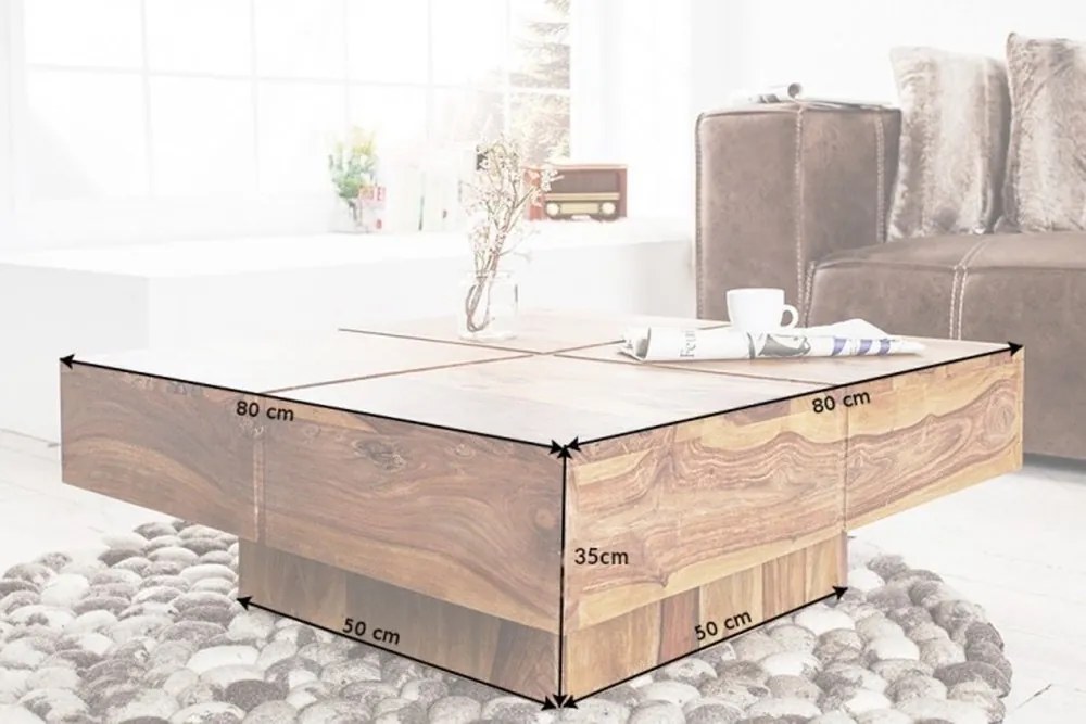 Designový konferenční stolek Dash 70 cm sheesham