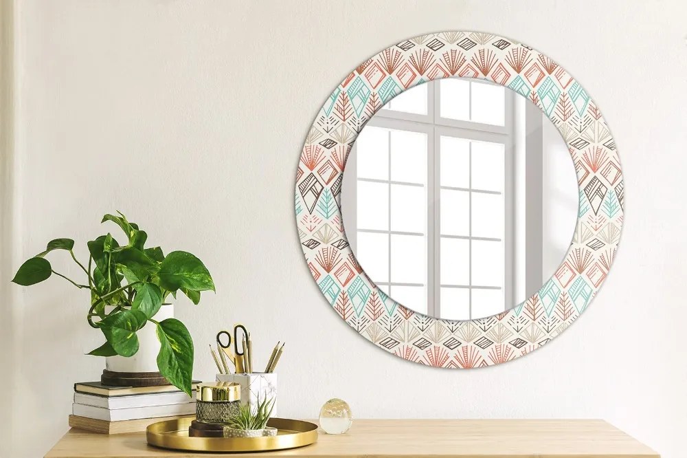 Kulaté dekorativní zrcadlo Etnický vzorec fi 50 cm