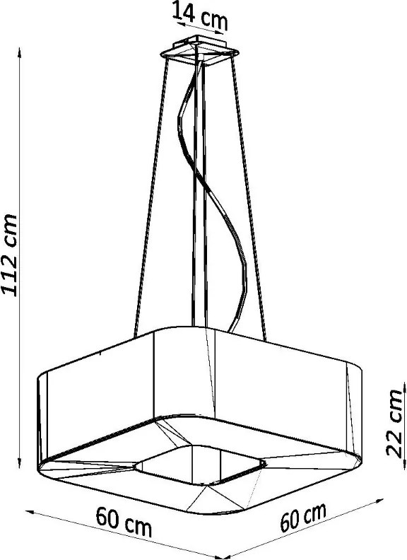 Sollux Lighting Lustr URANO 60 černý