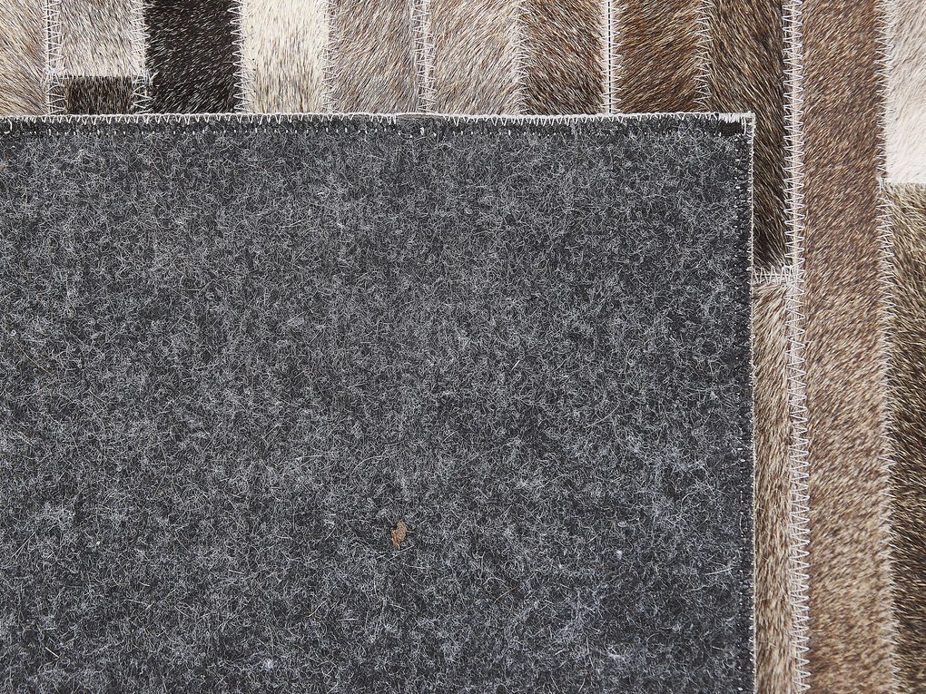 Kožený patchworkový koberec 160 x 230 cm, vícebarevný TUZLUCA Beliani