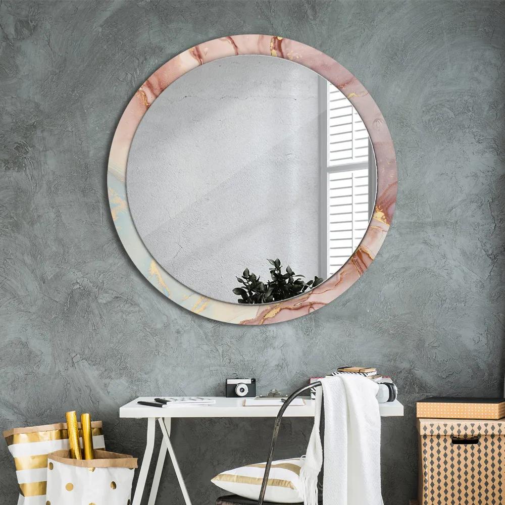 Kulaté dekorativní zrcadlo na zeď Abstraktní tekutina fi 100 cm