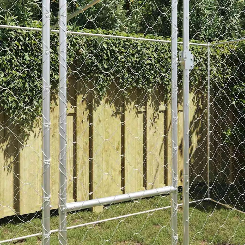 Klec pro psa Stříbrná 400 x 200 x 200 cm Pozinkovaná ocel 3368309