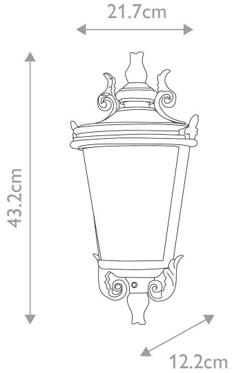 Elstead BT7-M - Venkovní nást. svítidlo BALTIMORE 1xE27/60W/230V IP44 bronzová