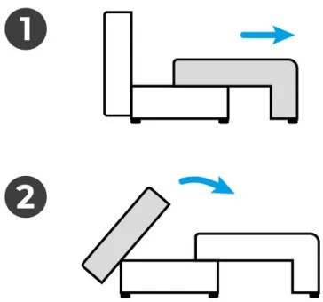 Třímístná rozkládací sedačka BLANK Elegant lahvově zelená