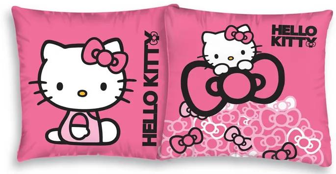 Detexpol Povlak na polštářek Hello Kitty mašličky bavlna 40x40 cm