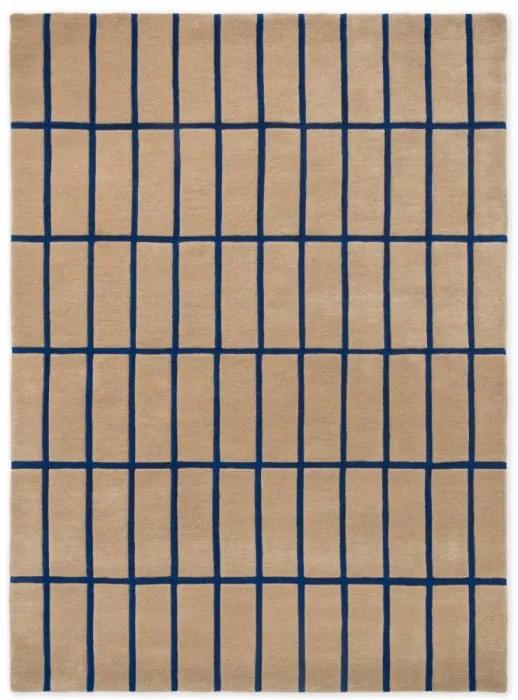 Designový vlněný koberec Marimekko Tiliskivi béžovo modrý Brink & Campman 140 x 200