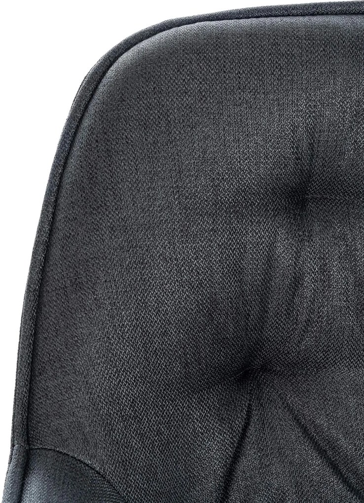 Sada 2 barových židlí Gibson látka – tmavě šedá