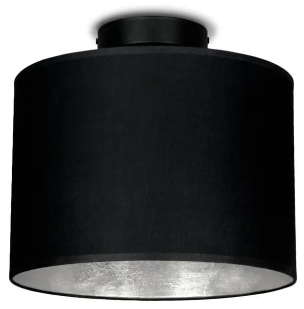 Černé stropní svítidlo s detailem ve stríbrné barvě Sotto Luce MIKA, ⌀ 25 cm