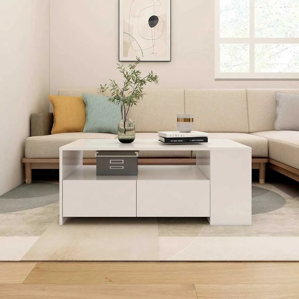 vidaXL Konferenční stolek 102x55x42 cm kompozitní dřevo [862733] Barva: šedá sonoma