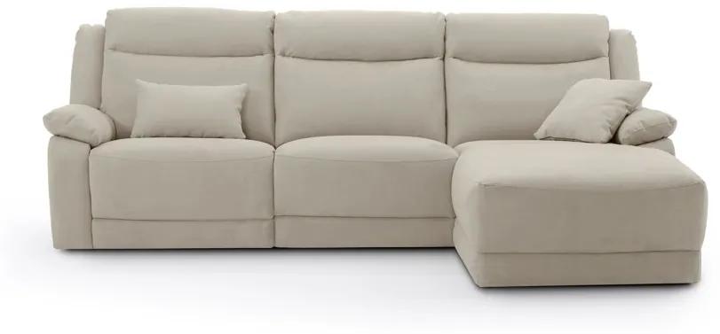 Pregio Italia sofa&relax Velká sedací souprava Comfort Provedení: 2 místná + lehátko, Vzorník látek: tekno fibra 02 linen