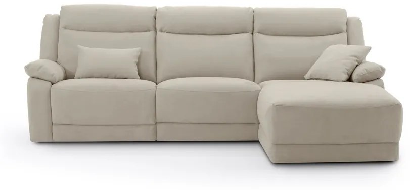 Pregio Italia sofa&relax Velká sedací souprava Comfort Provedení: 2 místná + lehátko, Vzorník látek: tekno fibra 03 milk