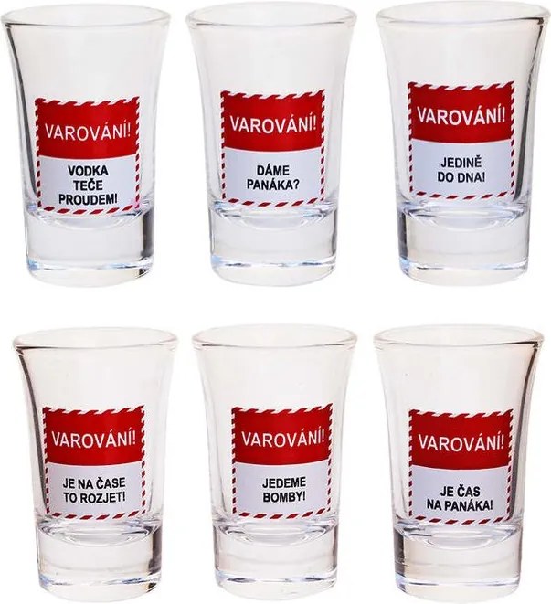 Sada 6 odlivek VAROVÁNÍ 40 ml