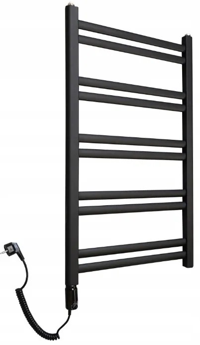 Regnis Retro, elektrické topné těleso 540x1280 mm, 600W, černá matná, RETRO1280/540/D500/BLACK/ELE