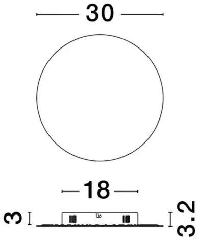 LED nástěnné svítidlo Cyrcle 30 zlaté