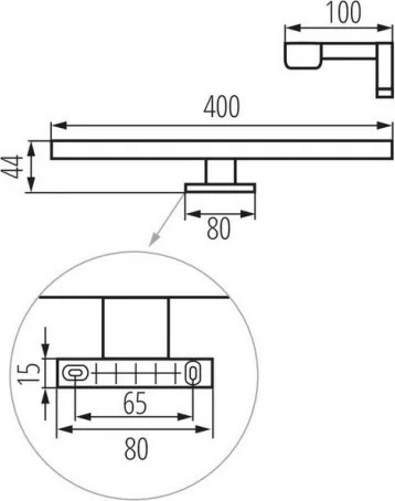 Koupelnové LED svítidlo Kanlux ASTIM IP44 8W-NW-W 34931 4000K bílá