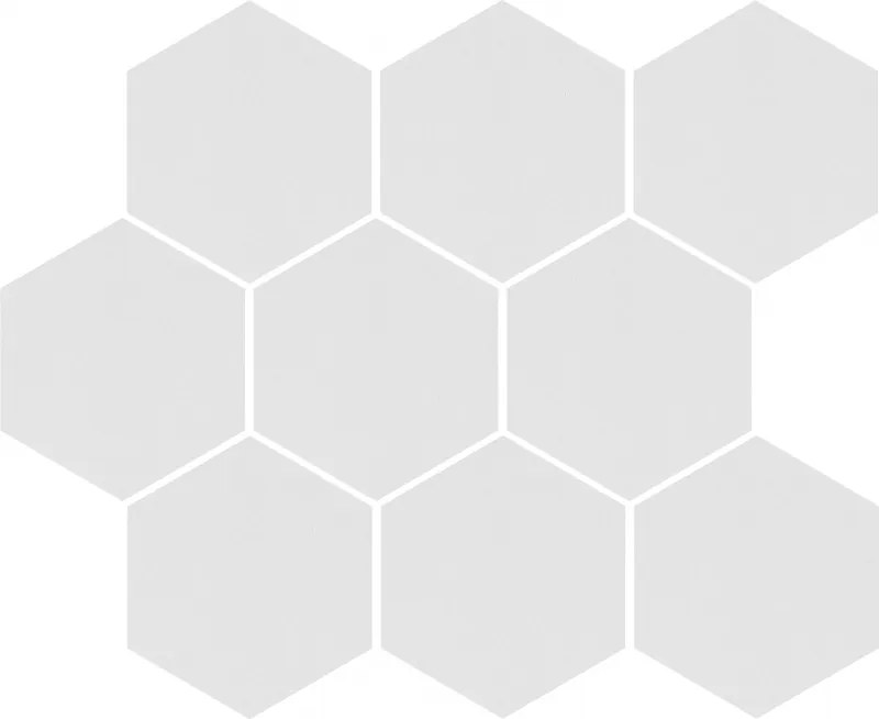 Cerrad Dlažba Cambia White Lap Mozaika Hexagon 33,4x27,53 - 152318