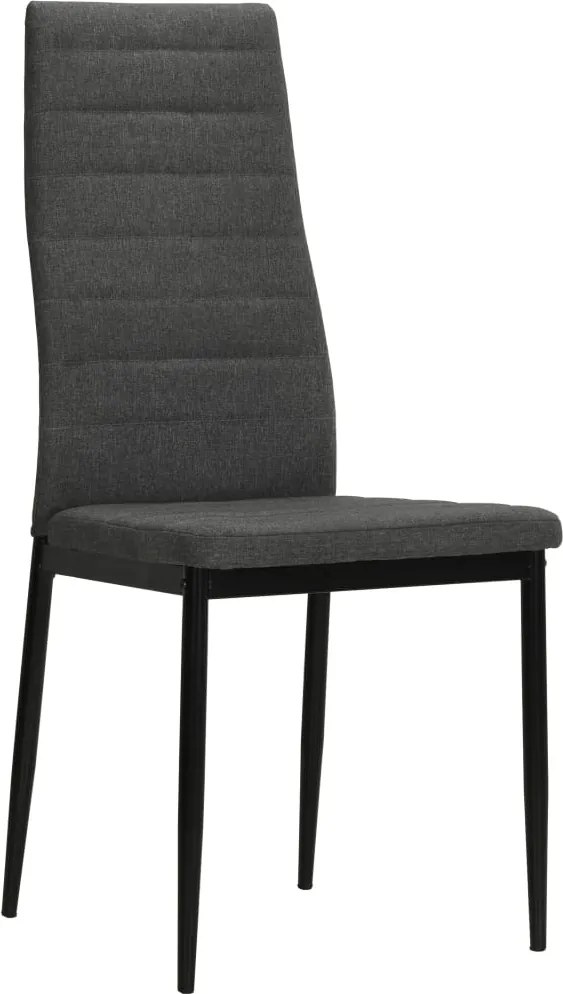 Jídelní židle 6 ks tmavě šedé textil 275379