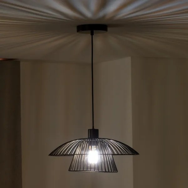 Brilagi - LED Lustr na lanku CERIA WIRE 1xE27/40W/230V pr. 38 cm černá