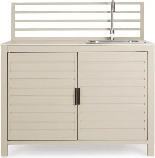 BIZZOTTO Modul zahradní kuchyňské linky s dřezem ARIA béžová 120x62 cm 0790372