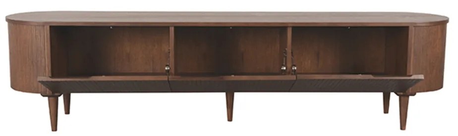 LABEL51 dřevěný TV stolek OLIVA tmavý 55x220 cm ME-70.007