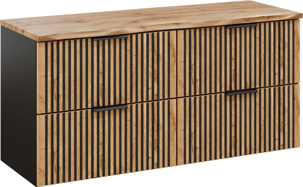Comad Koupelnová skříňka pod deskové umyvadlo set Xilo 120 šedá/dub wotan